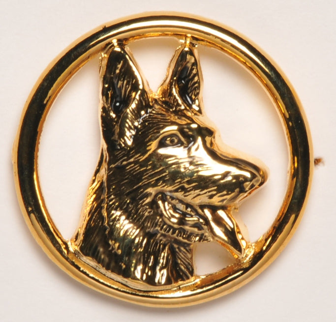 German Sheperd Head K9 Circle Collar Pin – StuartK9Products