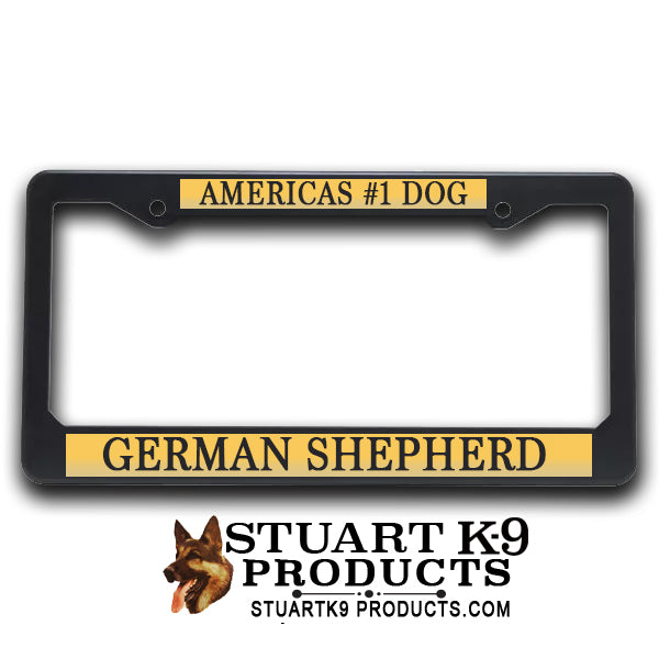 K9 License Plate Frame| Americas #1 Dog -German Shepherd – StuartK9Products